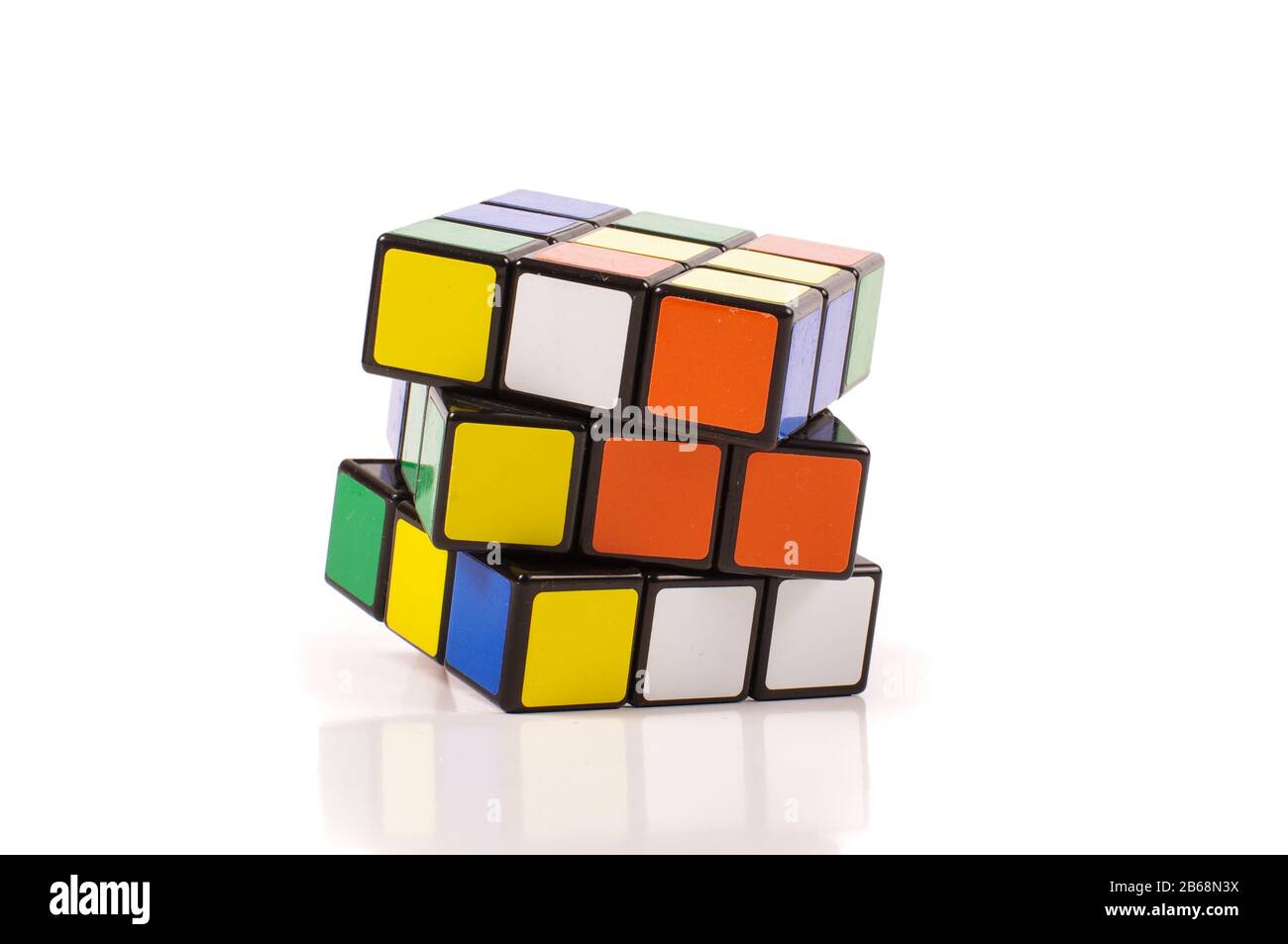Most popular toy Rubik's cube isolated on the white background Stock ...