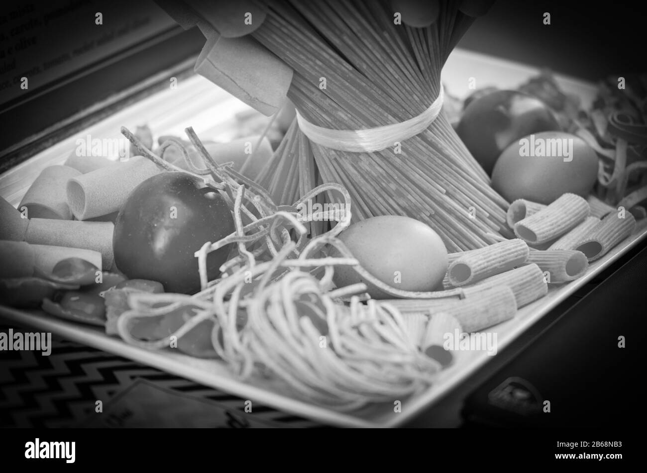 fresh italian pasta close up view Stock Photo - Alamy