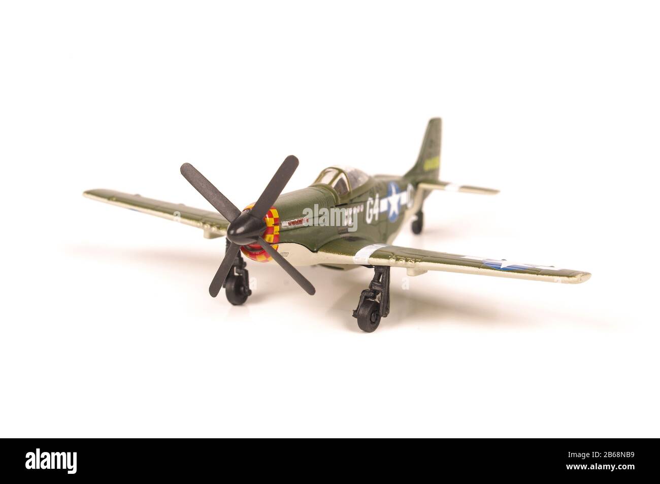 Old World War II model plane isolated on the white background Stock ...