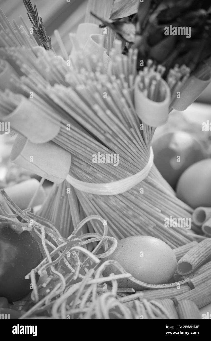 fresh italian pasta close up view Stock Photo - Alamy