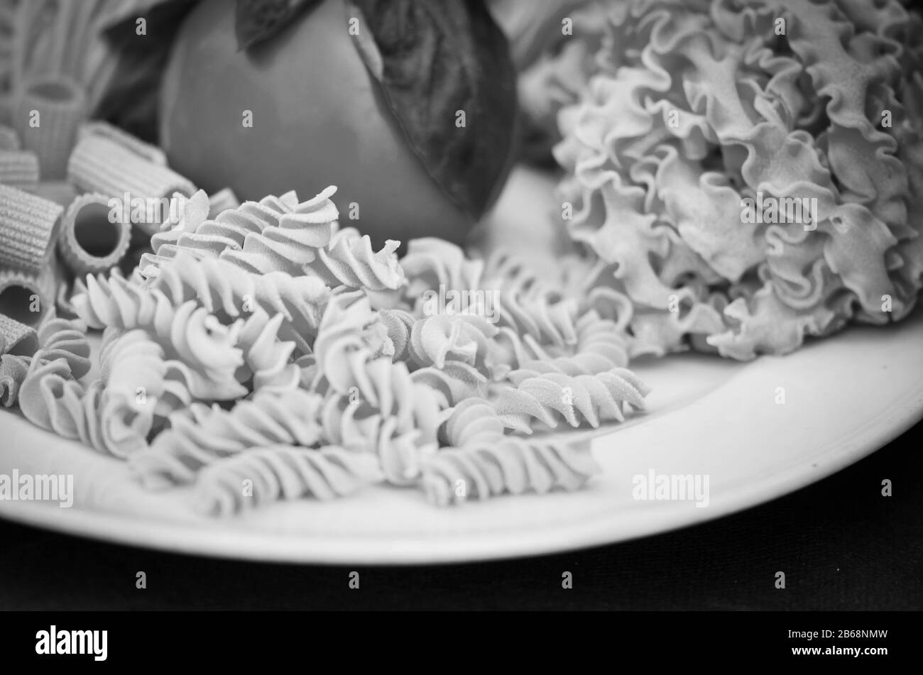 fresh italian pasta close up view Stock Photo - Alamy