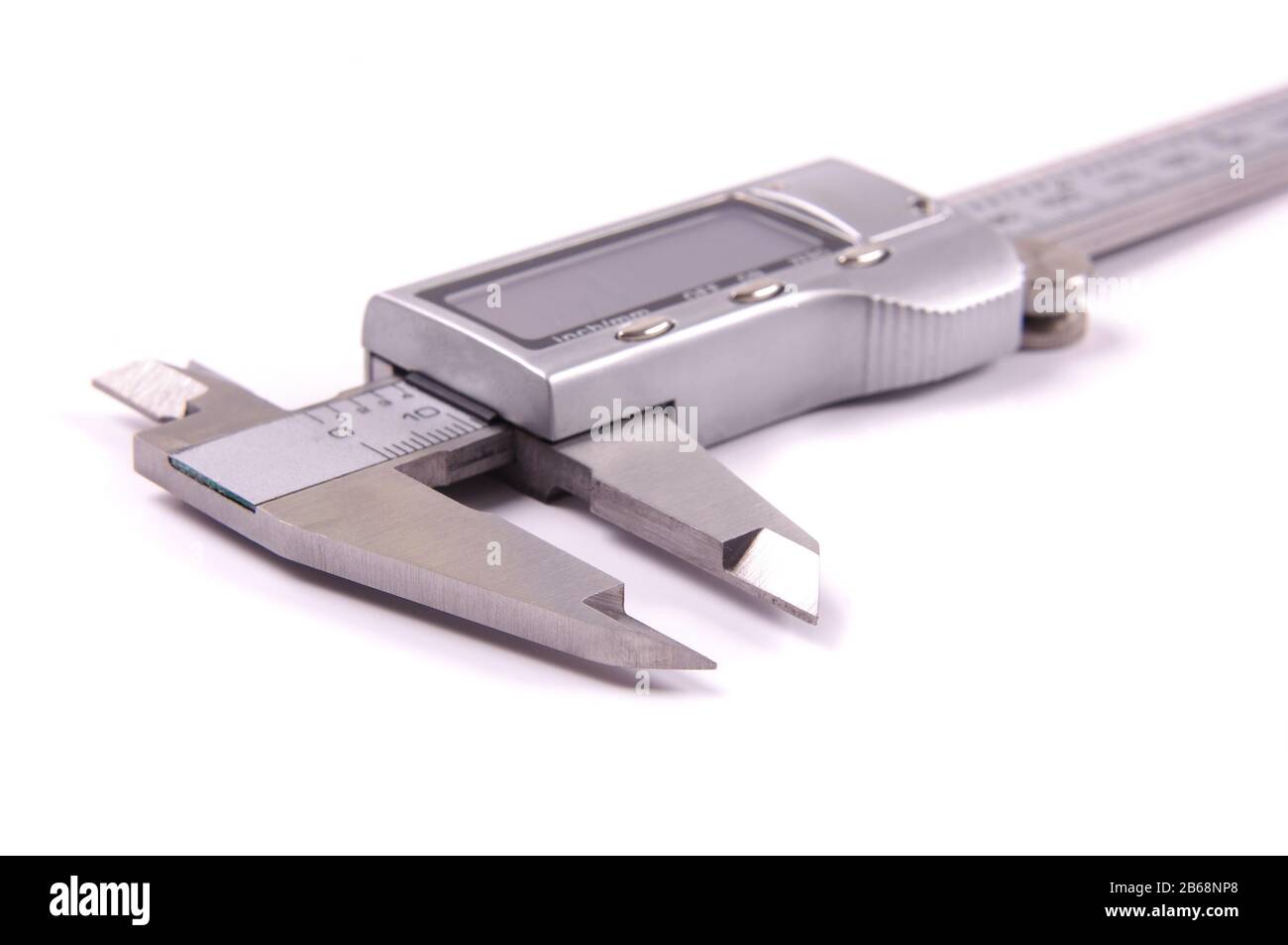 Precise measurement tool stainless steel caliper isolated Stock Photo ...
