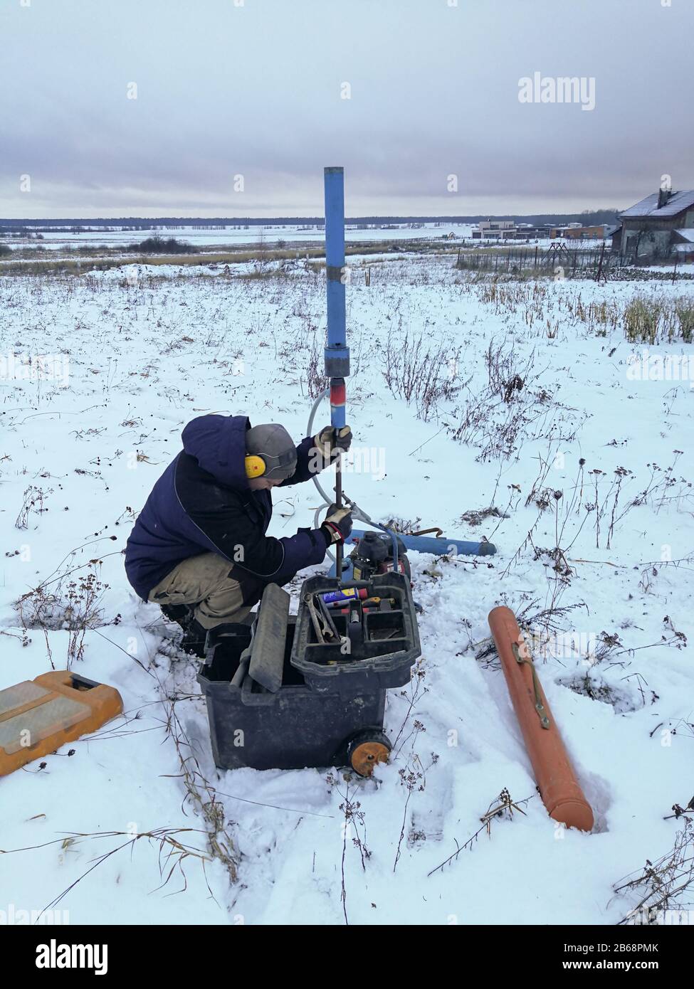 Drilling soil taking samples hi-res stock photography and images - Alamy