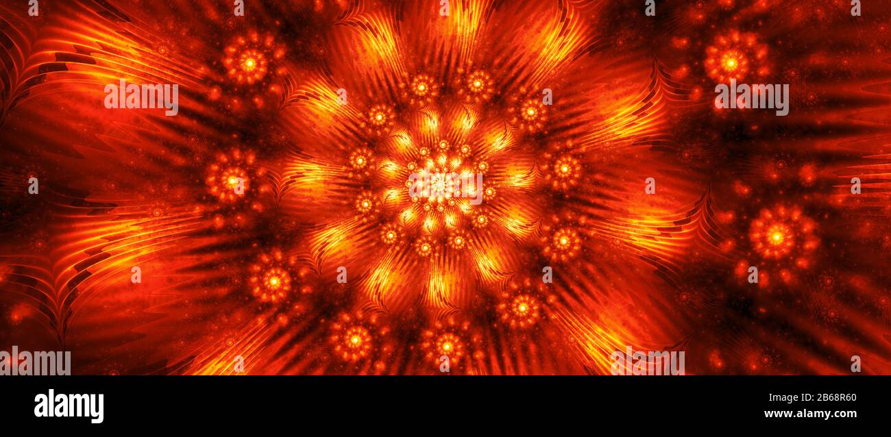 Fiery glowing spiral banner, computer generated abstract background, 3D rendering Stock Photo ...