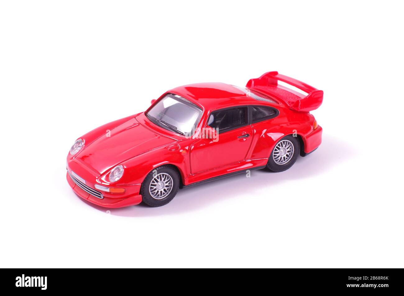 Die cast model vehicle scaled representation of real car isolated on ...