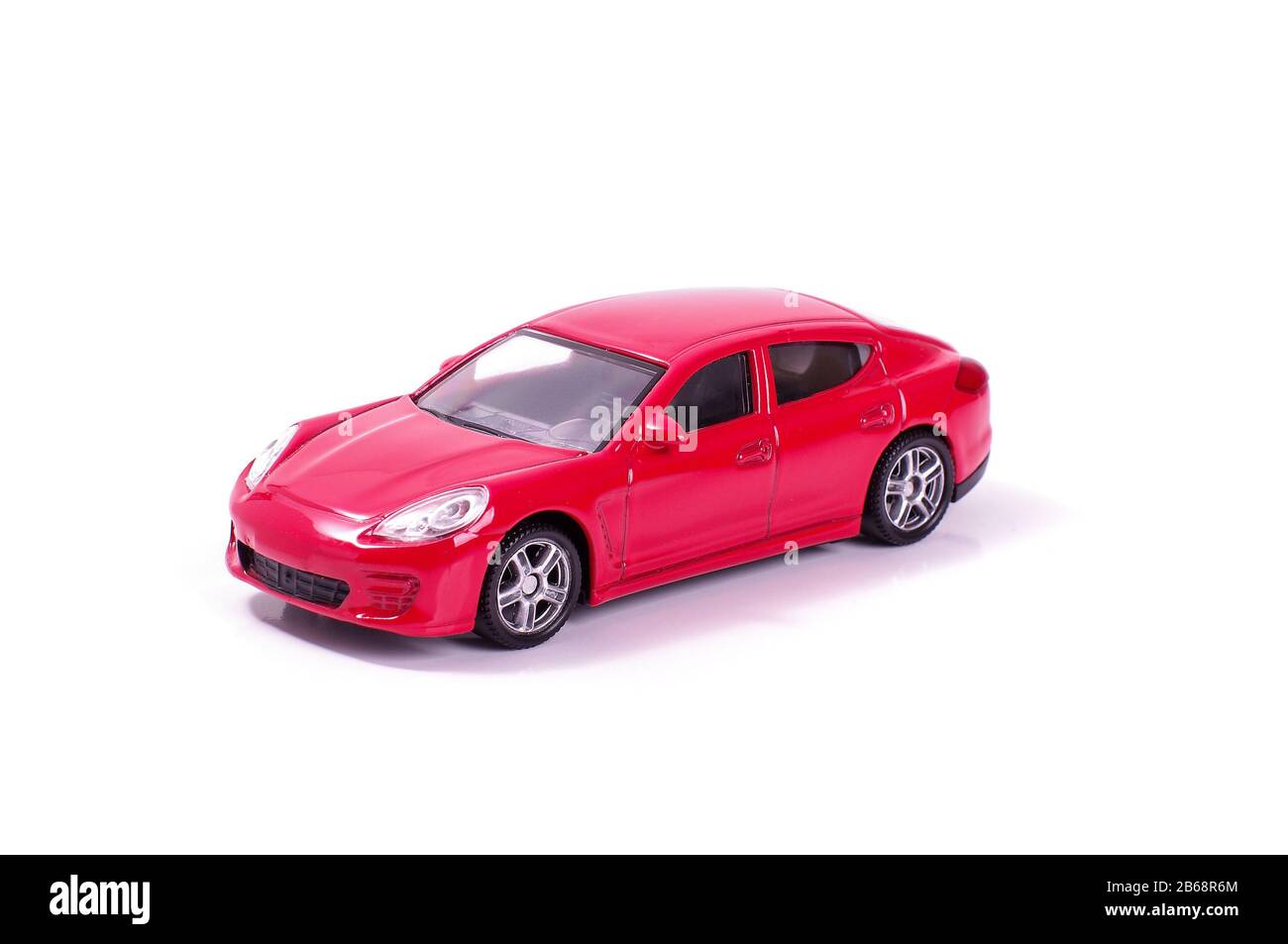 Die cast model vehicle scaled representation of real car isolated on ...
