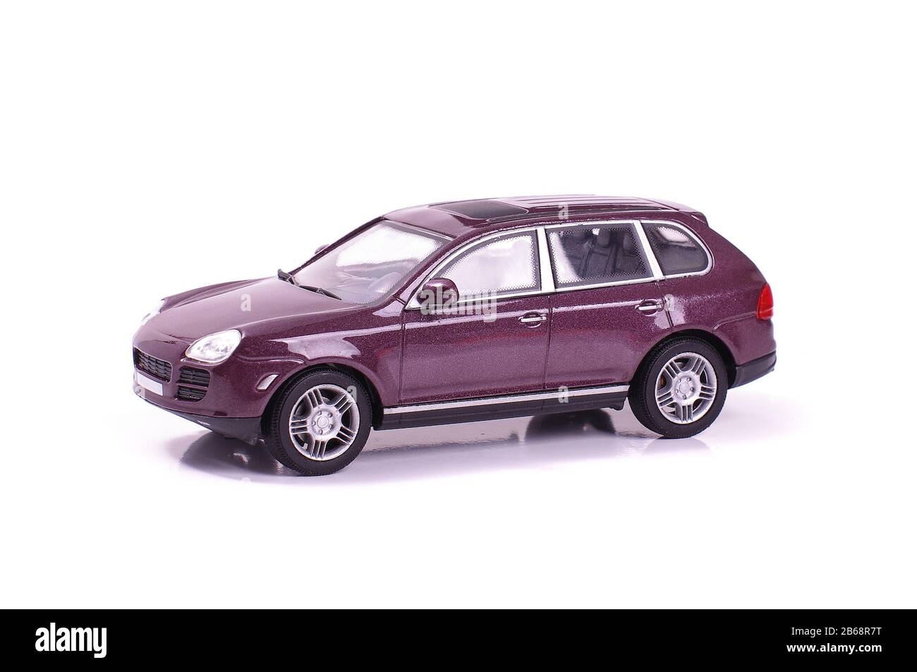 Die cast model vehicle scaled representation of real car isolated on ...