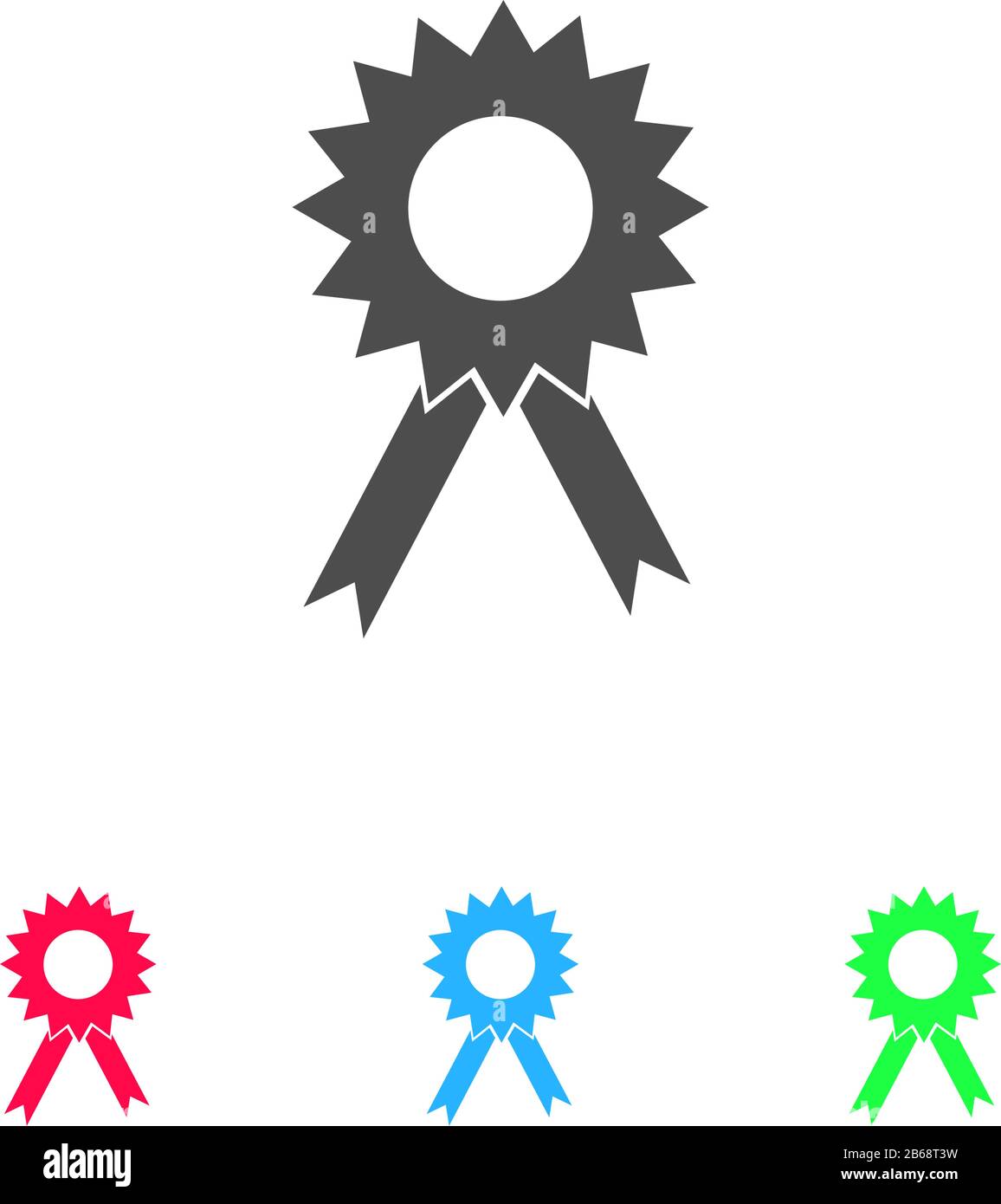 Award icon flat. Color pictogram on white background. Vector ...