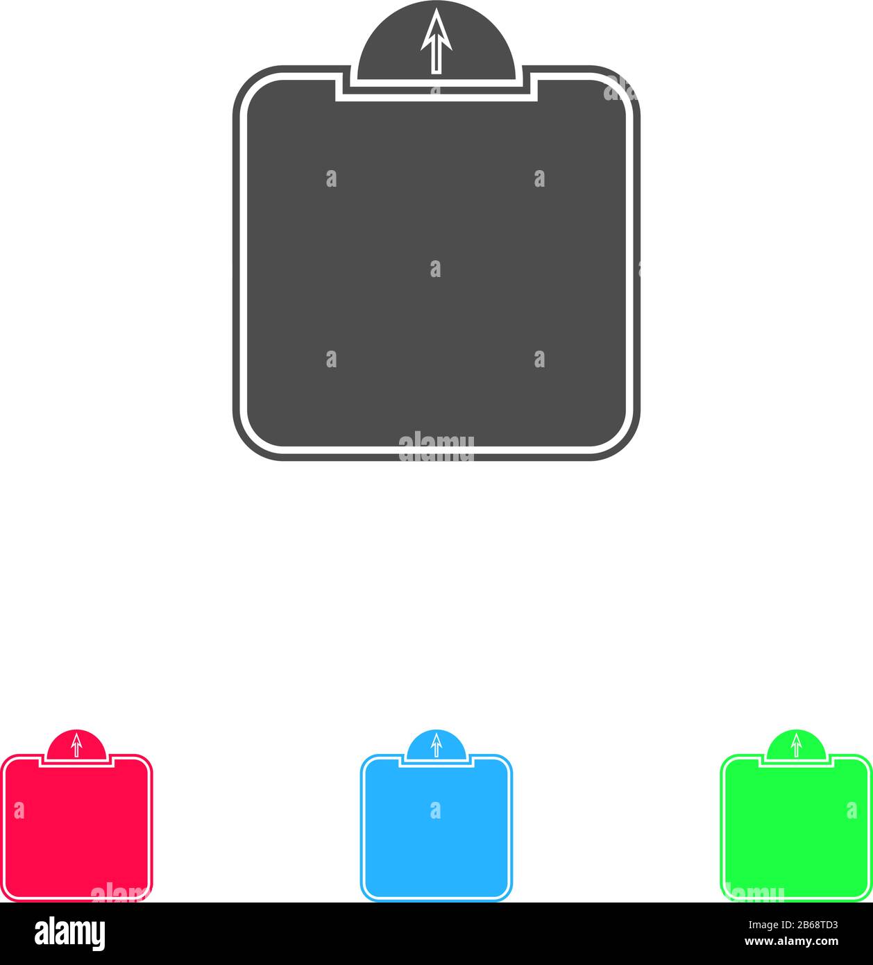 Scale icon flat. Color pictogram on white background. Vector ...