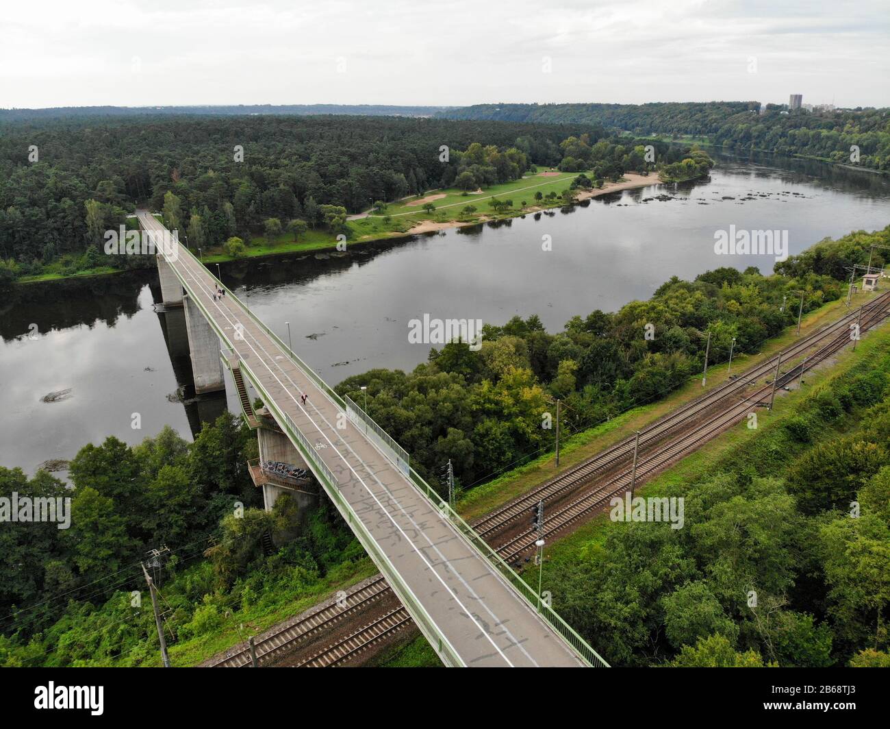 Pedestrian bridge kaunas hi-res stock photography and images - Alamy