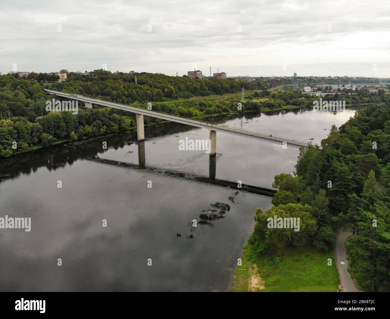 Triju Mergeliu tiltas (Three Virgin bridge) over Nemunas river in ...