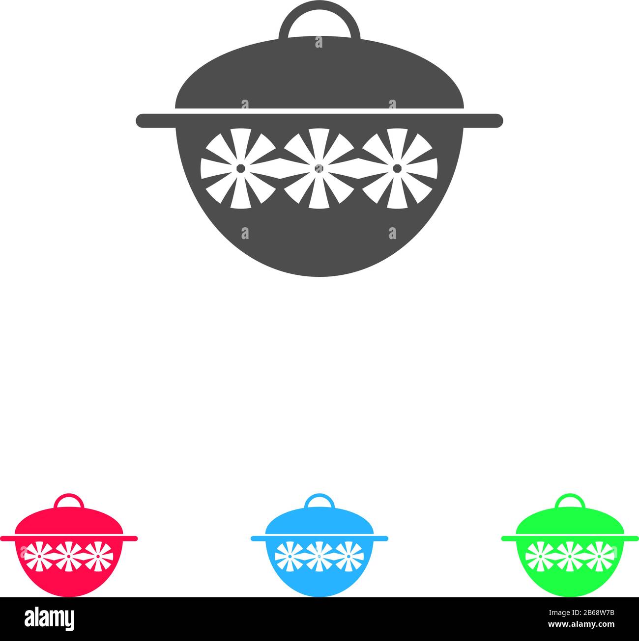 Pot icon flat. Color pictogram on white background. Vector illustration ...