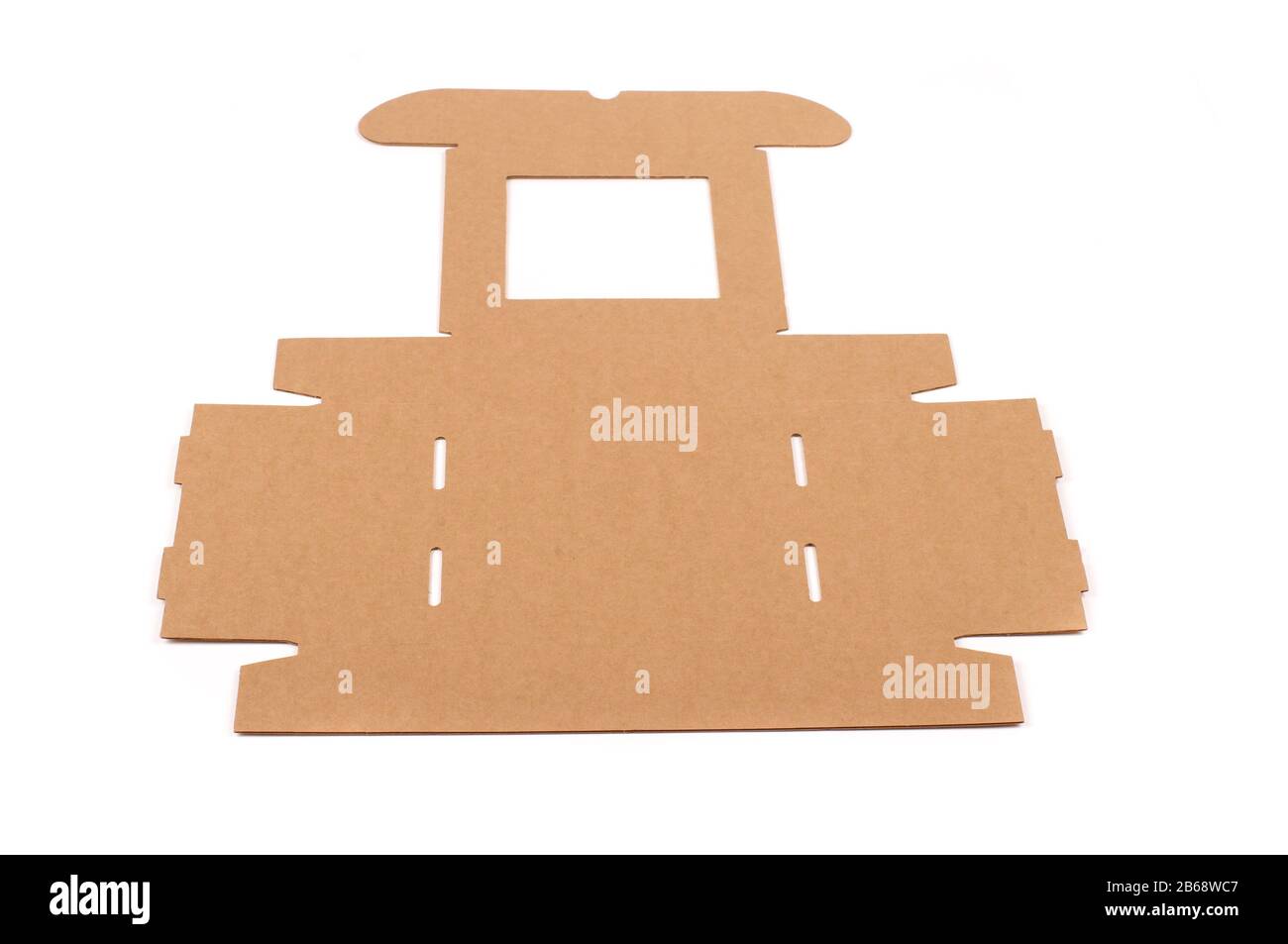 Delivery package box made from cardboard isolated on the white ...