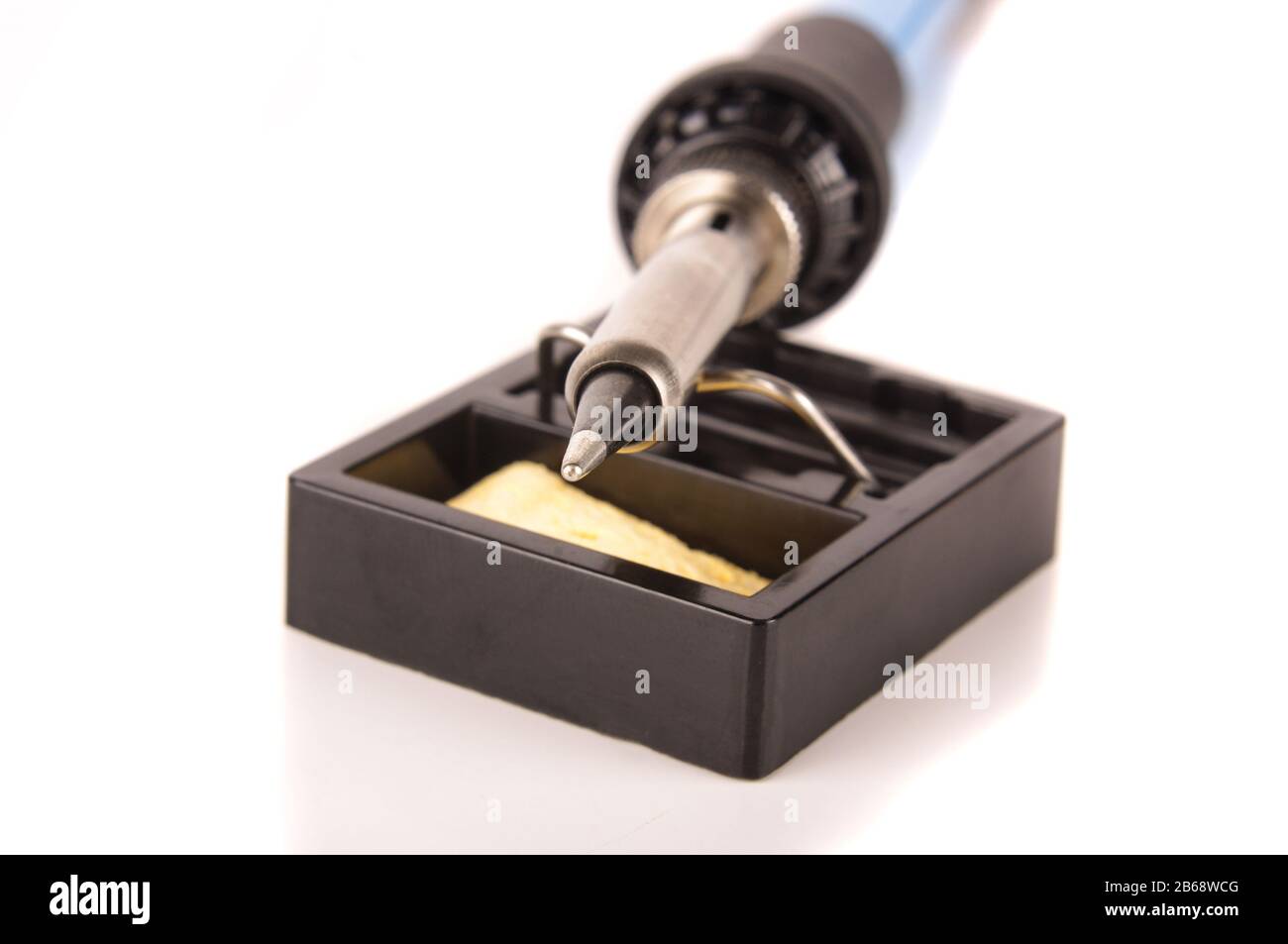 Solder iron for manual hand soldering and assembly isolated on the ...