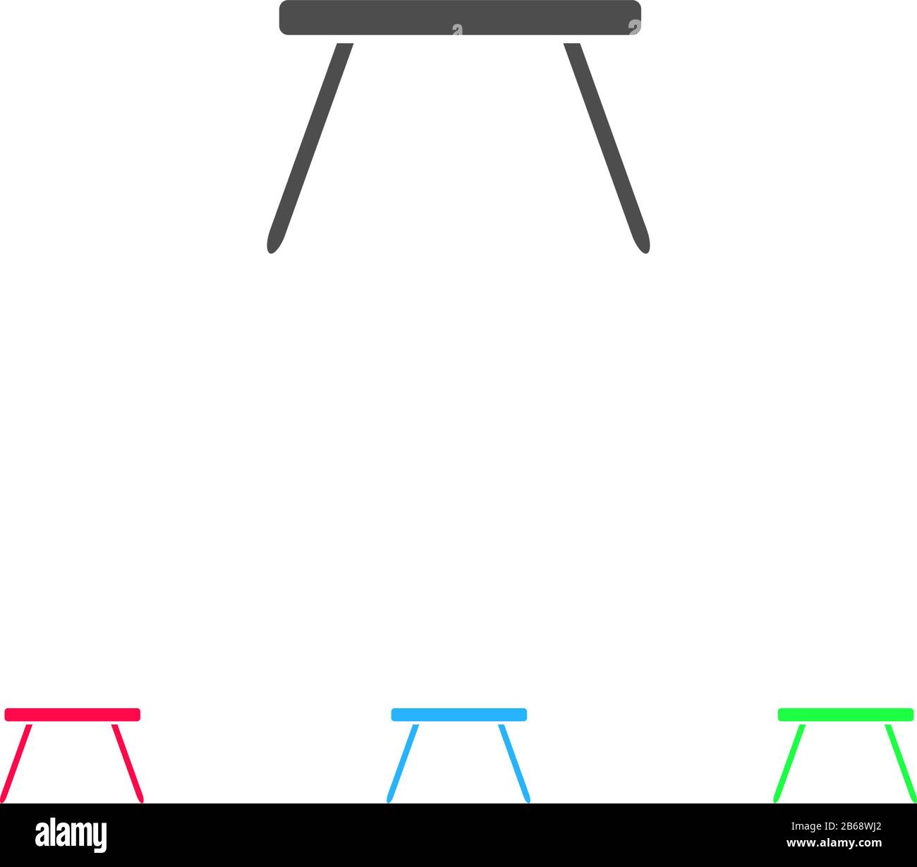 Table icon flat. Color pictogram on white background. Vector ...