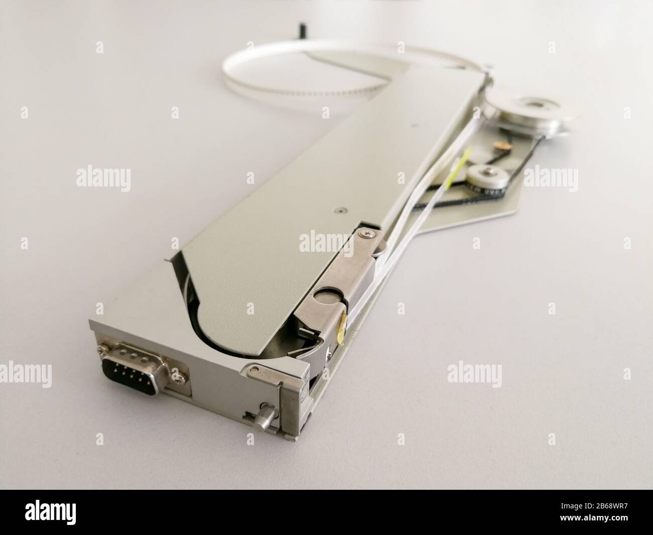 Pick and place machine feeder loaded with reel of electronics surface ...