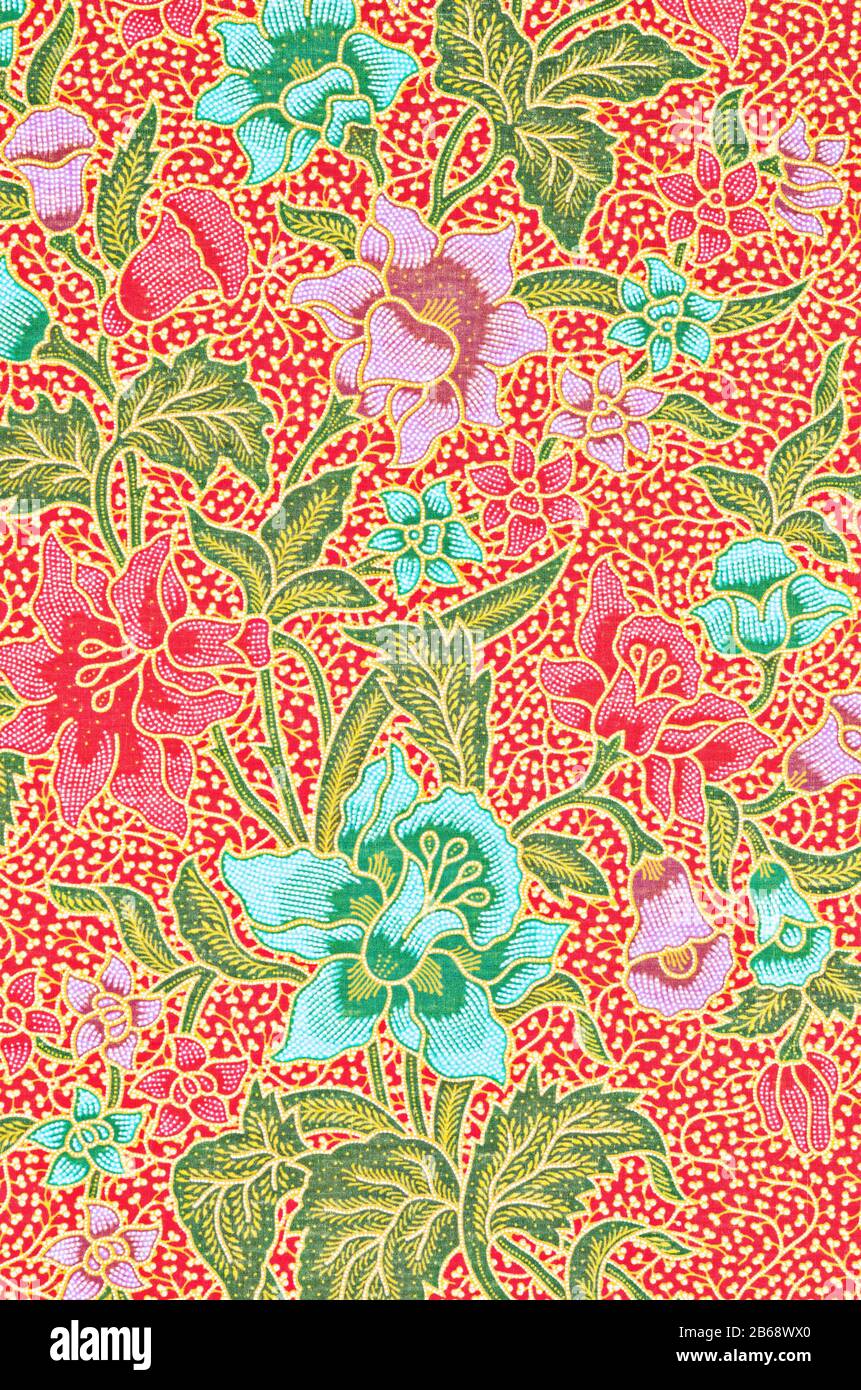 Close up texture of the beautiful of art Thai Batik Pattern Stock Photo ...