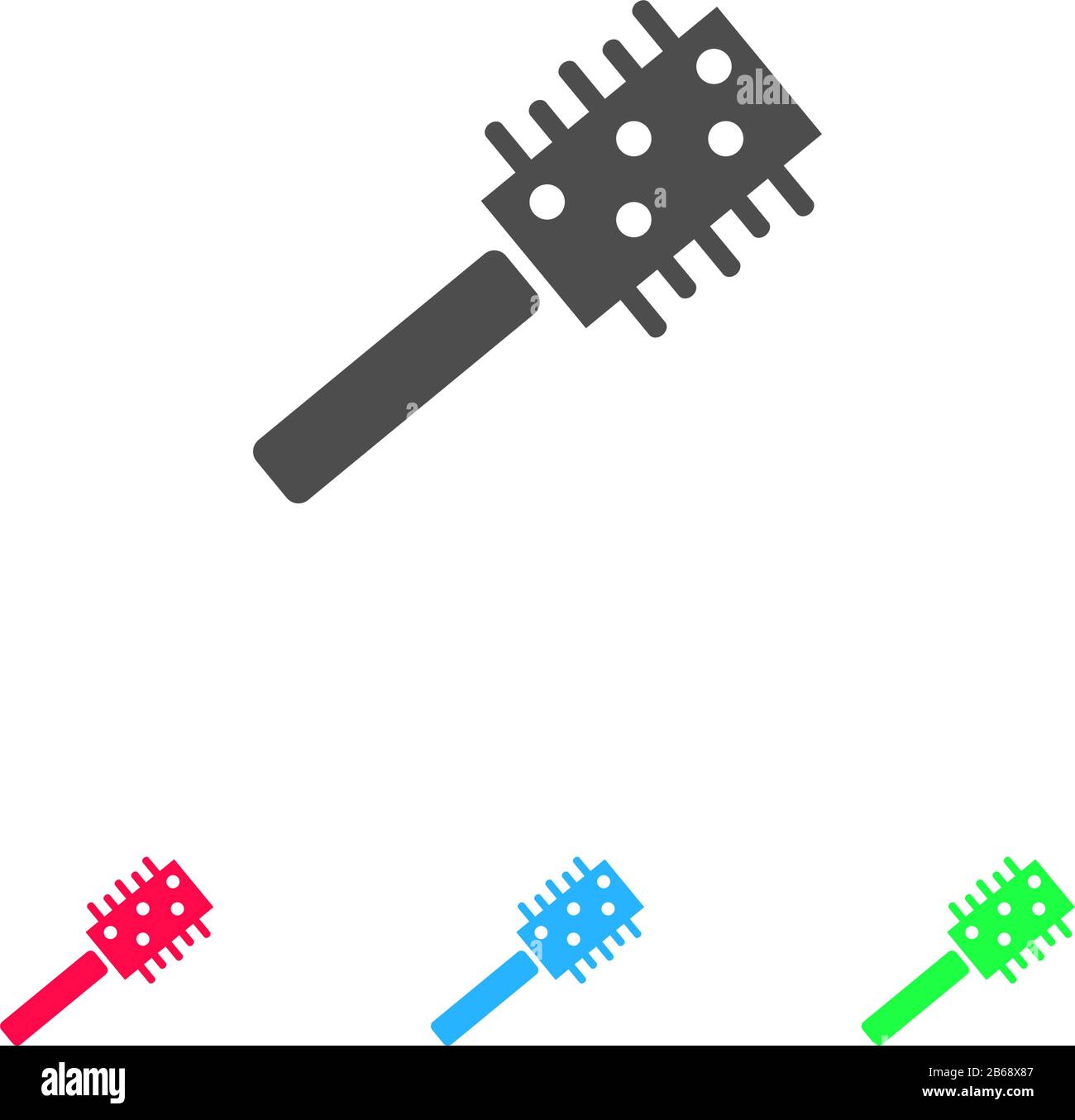 Comb icon flat. Color pictogram on white background. Vector ...