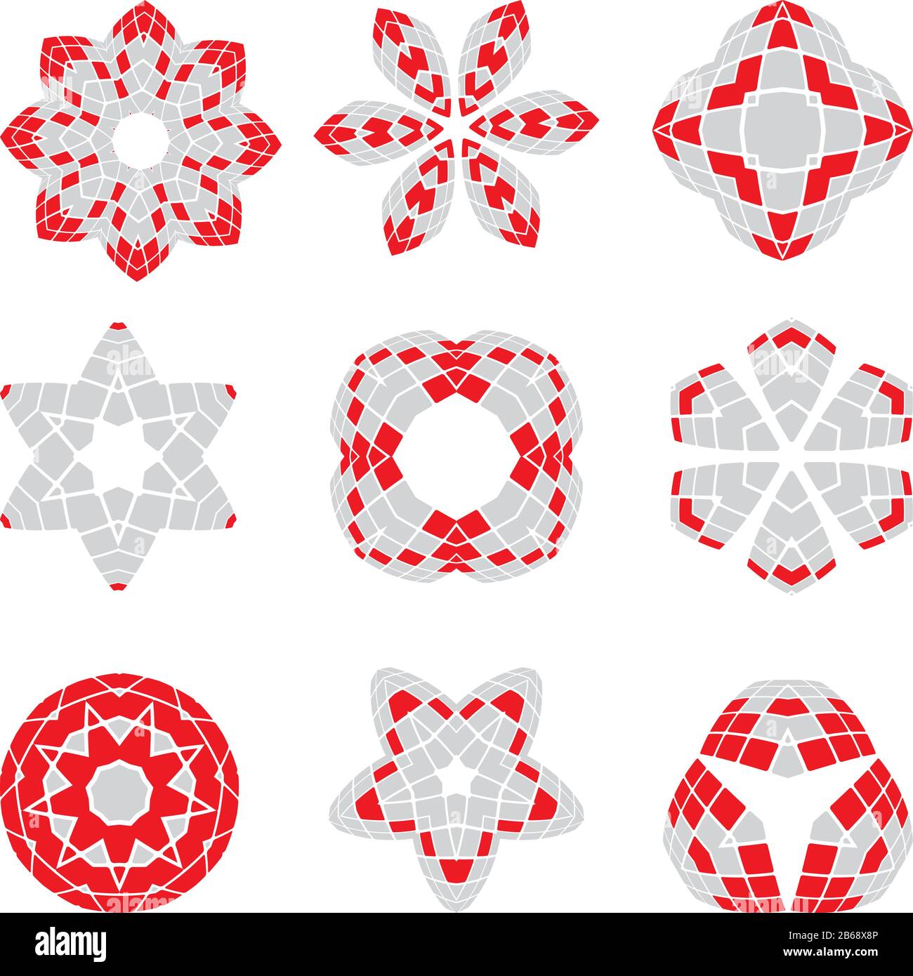 Collection of various creative graphics design vector elements Stock ...