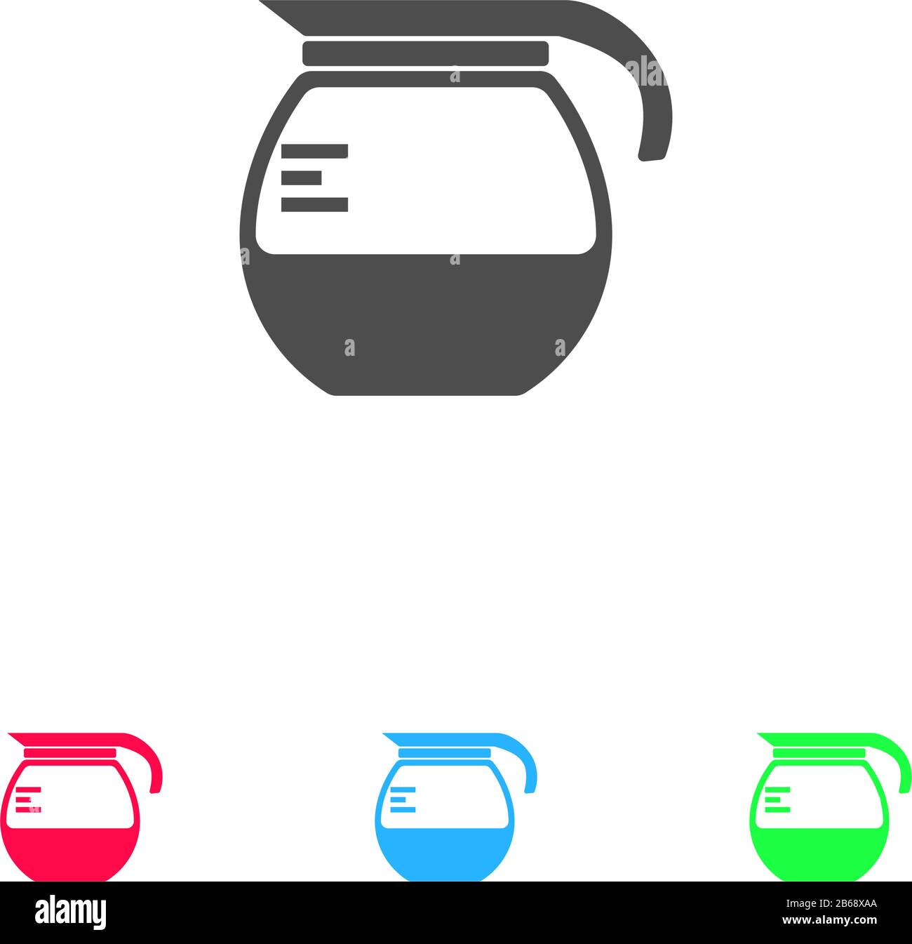 Coffee maker icon flat. Color pictogram on white background. Vector ...