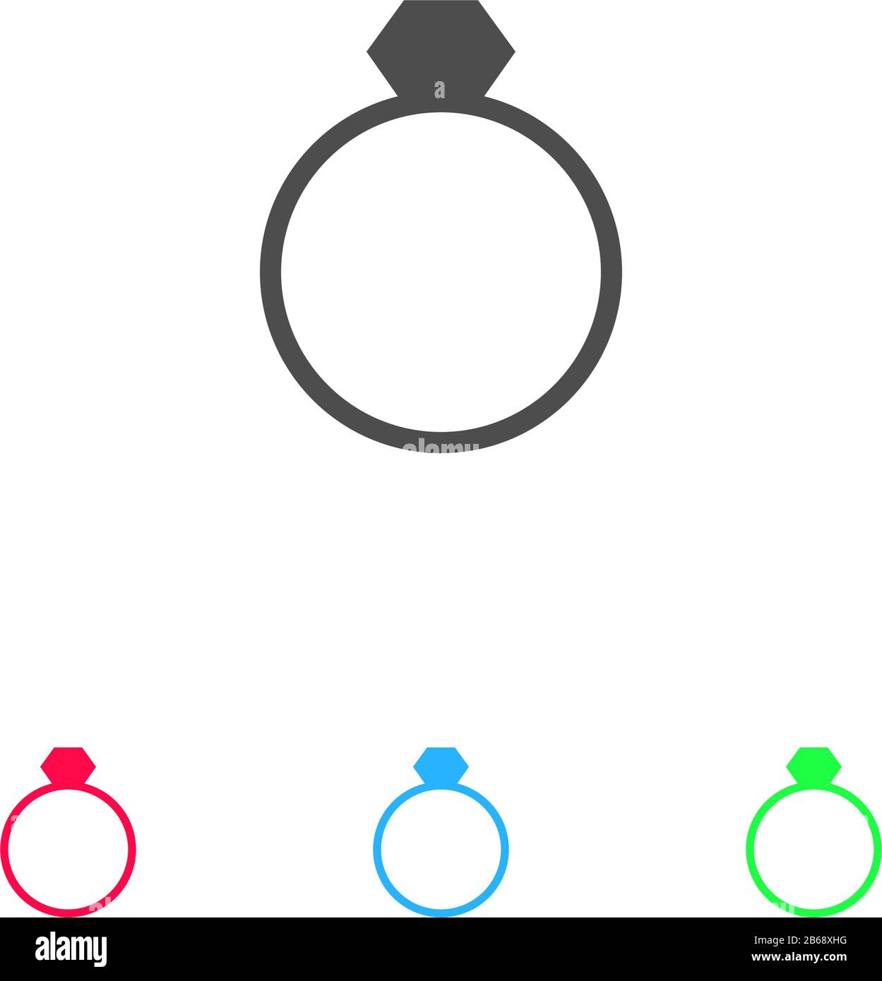 Ring icon flat. Color pictogram on white background. Vector ...