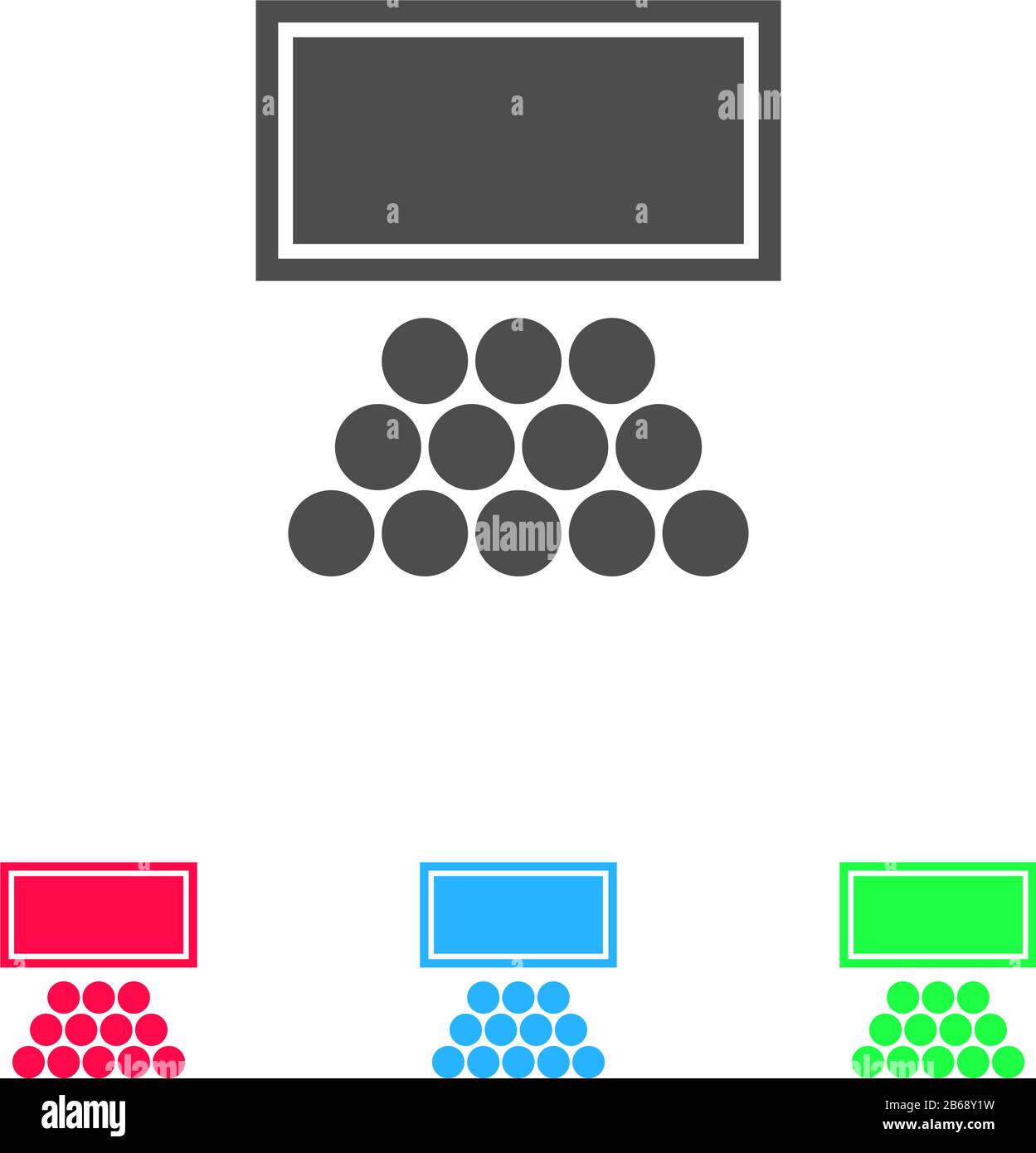 Cinema icon flat. Color pictogram on white background. Vector ...