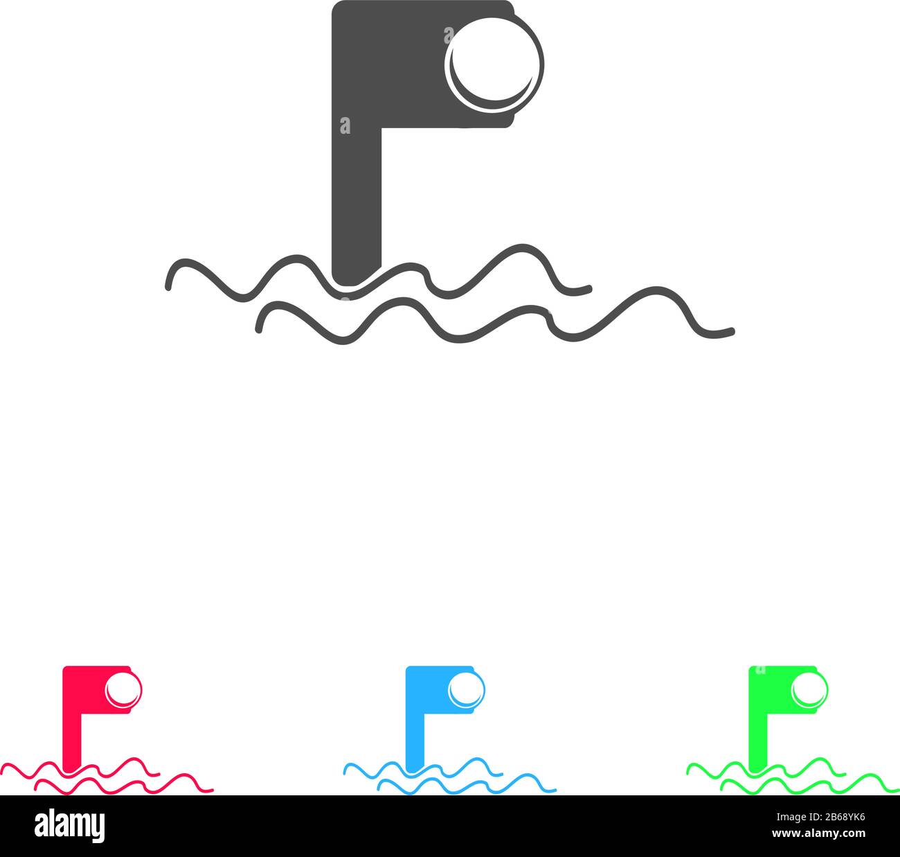 Periscope icon flat. Color pictogram on white background. Vector ...