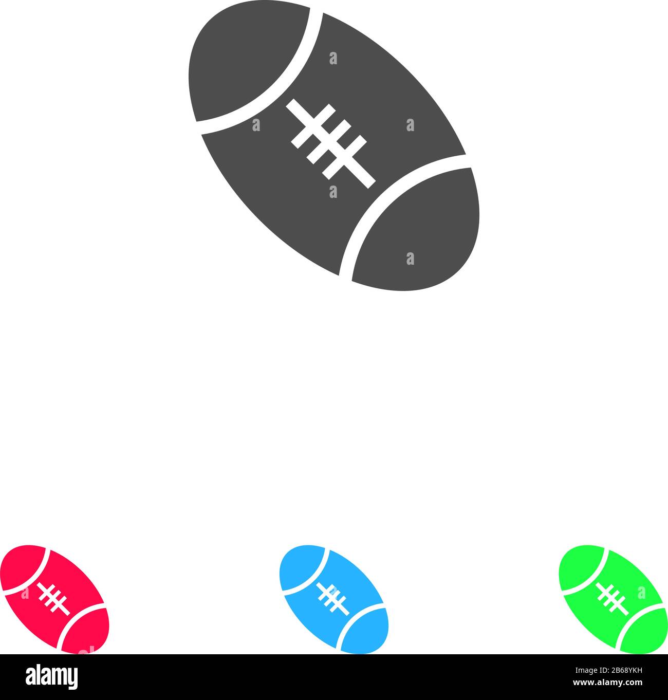 Rugby icon flat. Color pictogram on white background. Vector ...