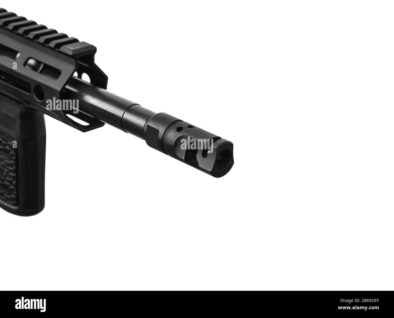 Modern automatic carbine isolate on a white background. Weapons for the ...