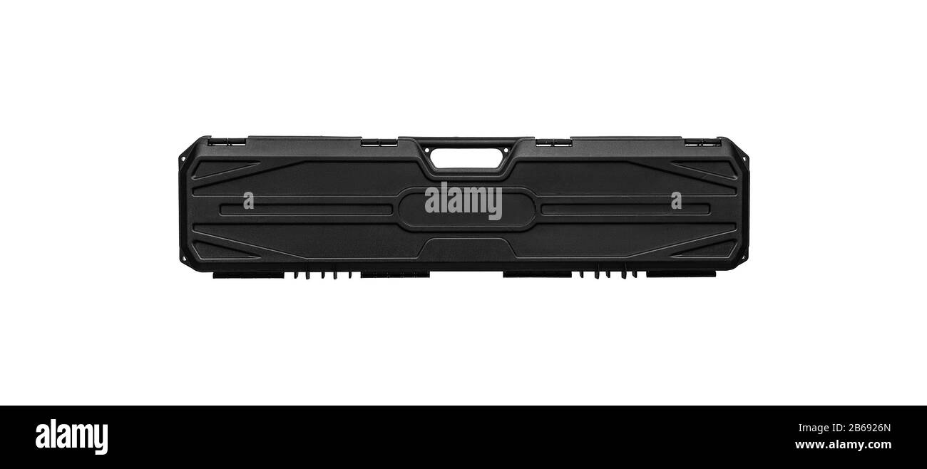Black plastic hard case for transporting and storing weapons. Gun ...