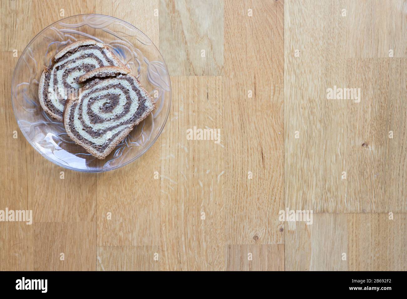 Traditional Slovenian cake called potica on the background Stock Photo ...