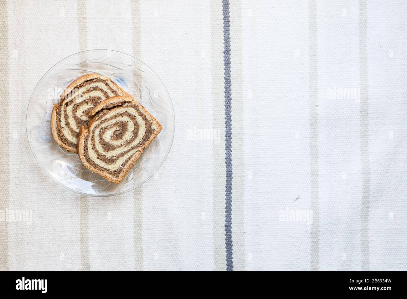Traditional Slovenian cake called potica on the background Stock Photo ...