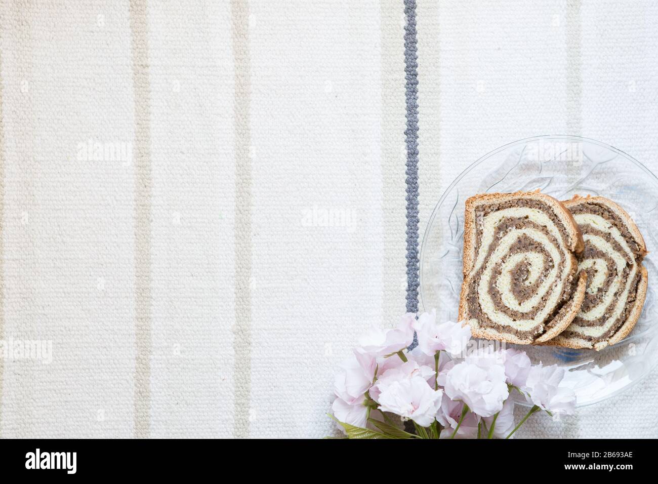 Traditional Slovenian cake called potica on the background Stock Photo ...