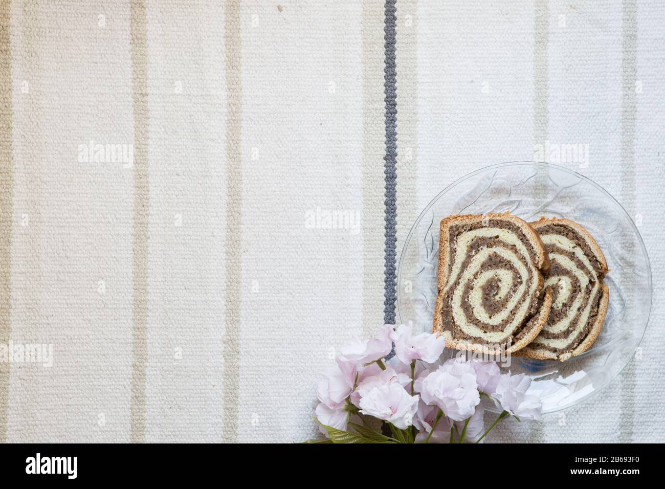 Traditional Slovenian cake called potica on the background Stock Photo ...