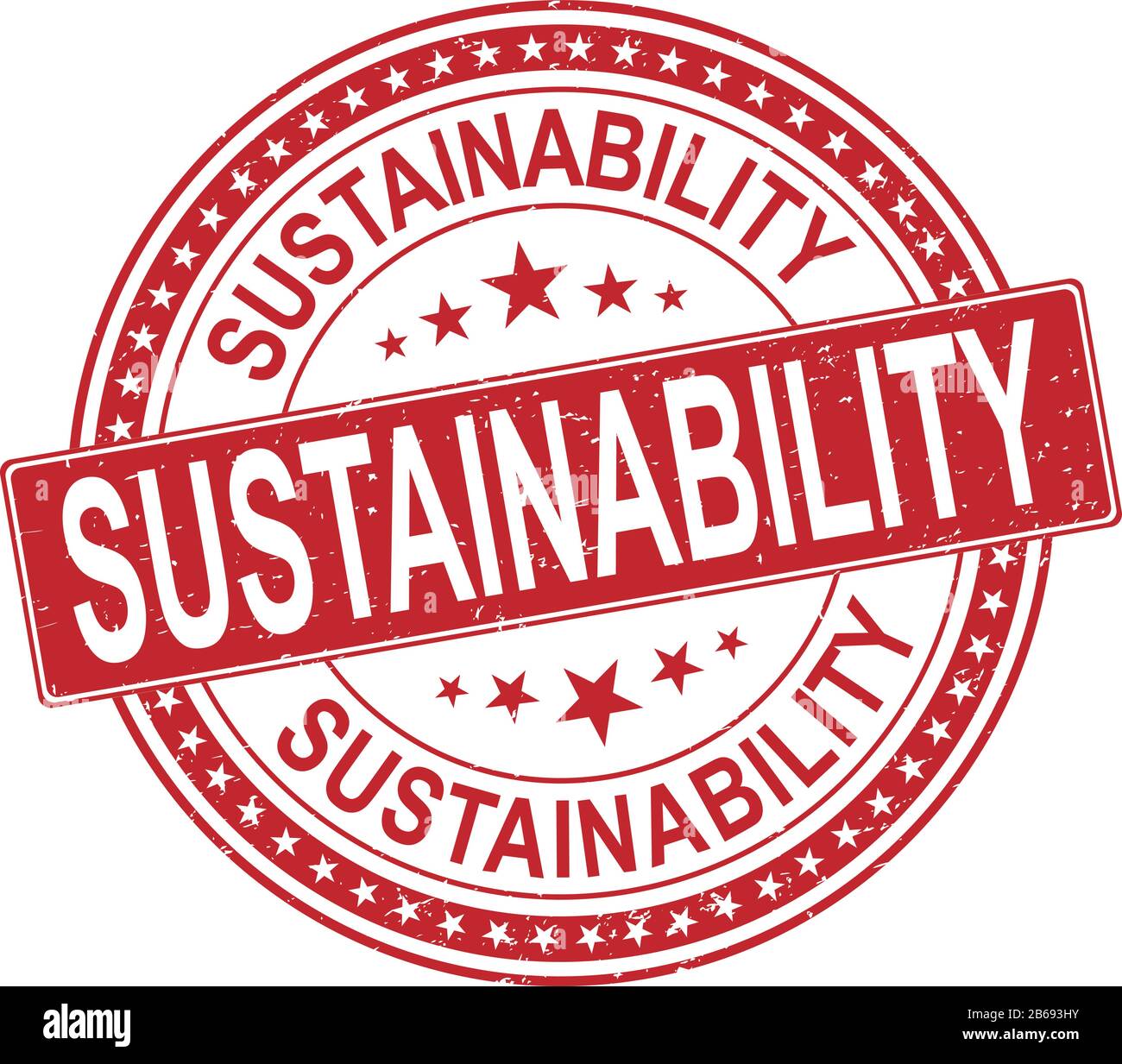 round grunge red sustainability rubber web stamp Stock Vector Image ...