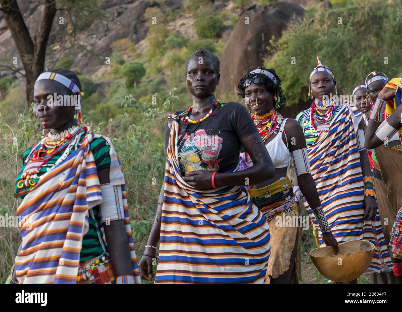 Larim tribe bride during her forced marriage ceremony, Boya Mountains ...