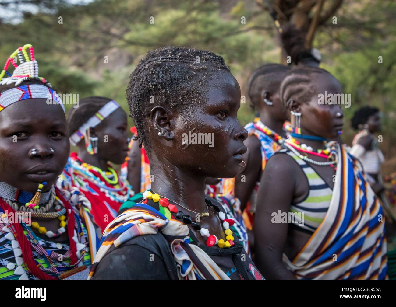 Larim tribe bride during her forced marriage ceremony, Boya Mountains ...