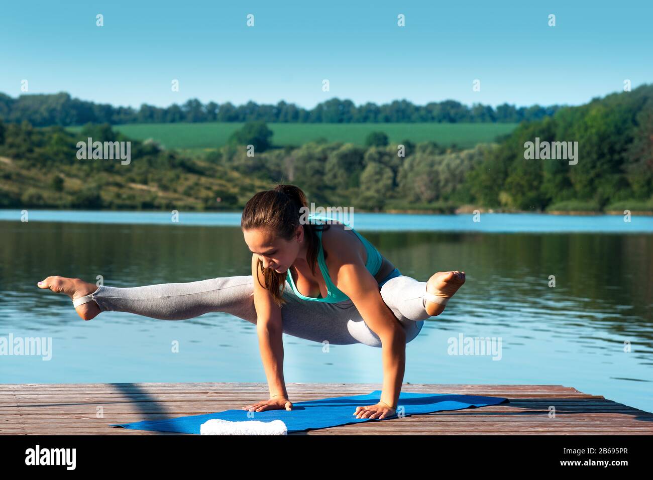 Girl doing handstand hi-res stock photography and images - Alamy