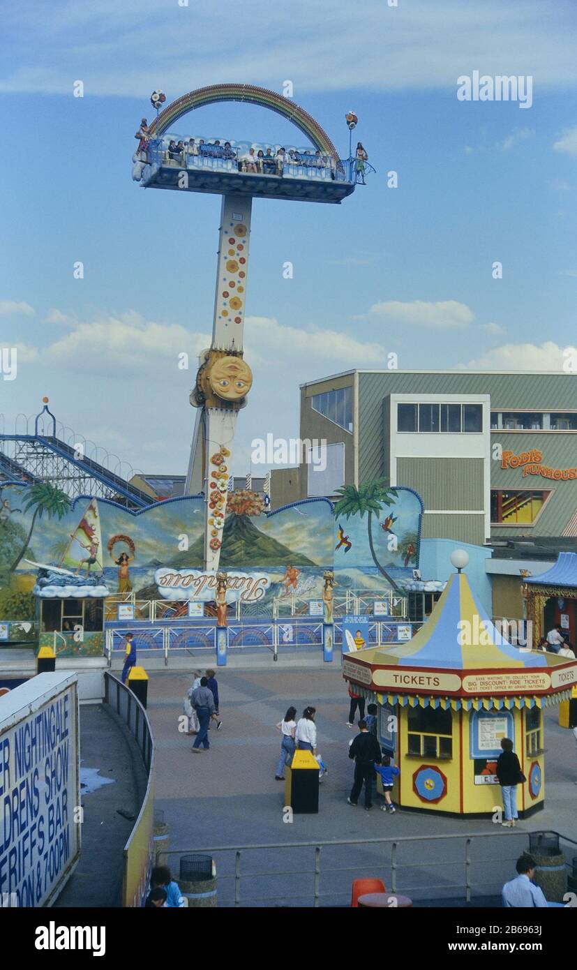 Blackpool Pleasure Beach, Lancashire, England, UK. Circa 1980s Stock ...