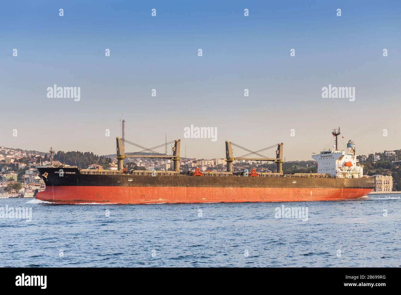 11 SEPTEMBER 2017, TURKEY, ISTANBUL: Cargo ship named African Sunbird ...