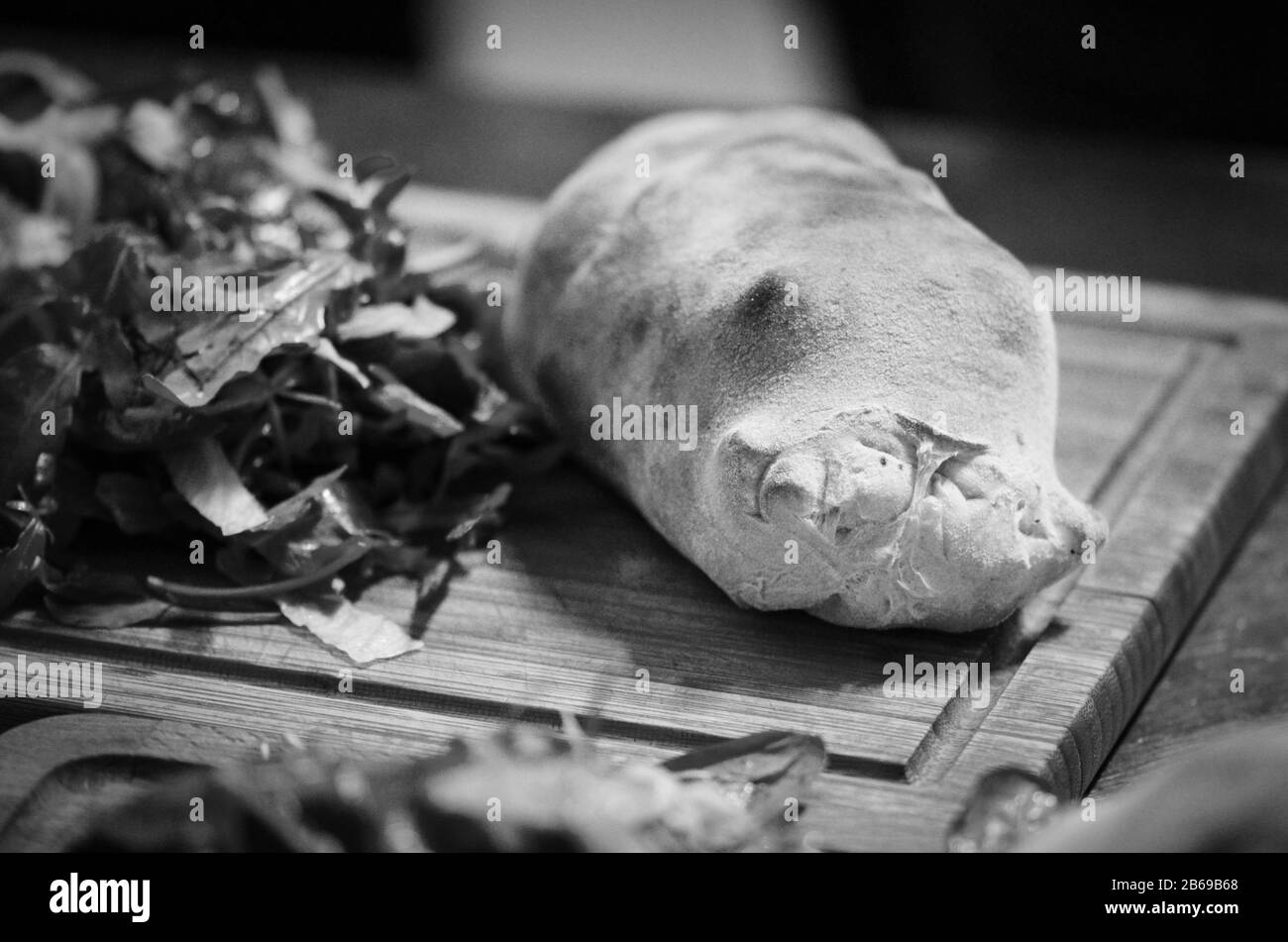 beef ribs inside of fresh bread Stock Photo - Alamy