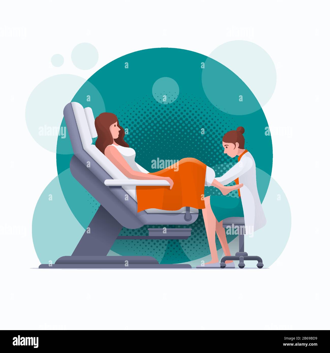 Woman Gynecological Exam Stock Vector Images - Alamy