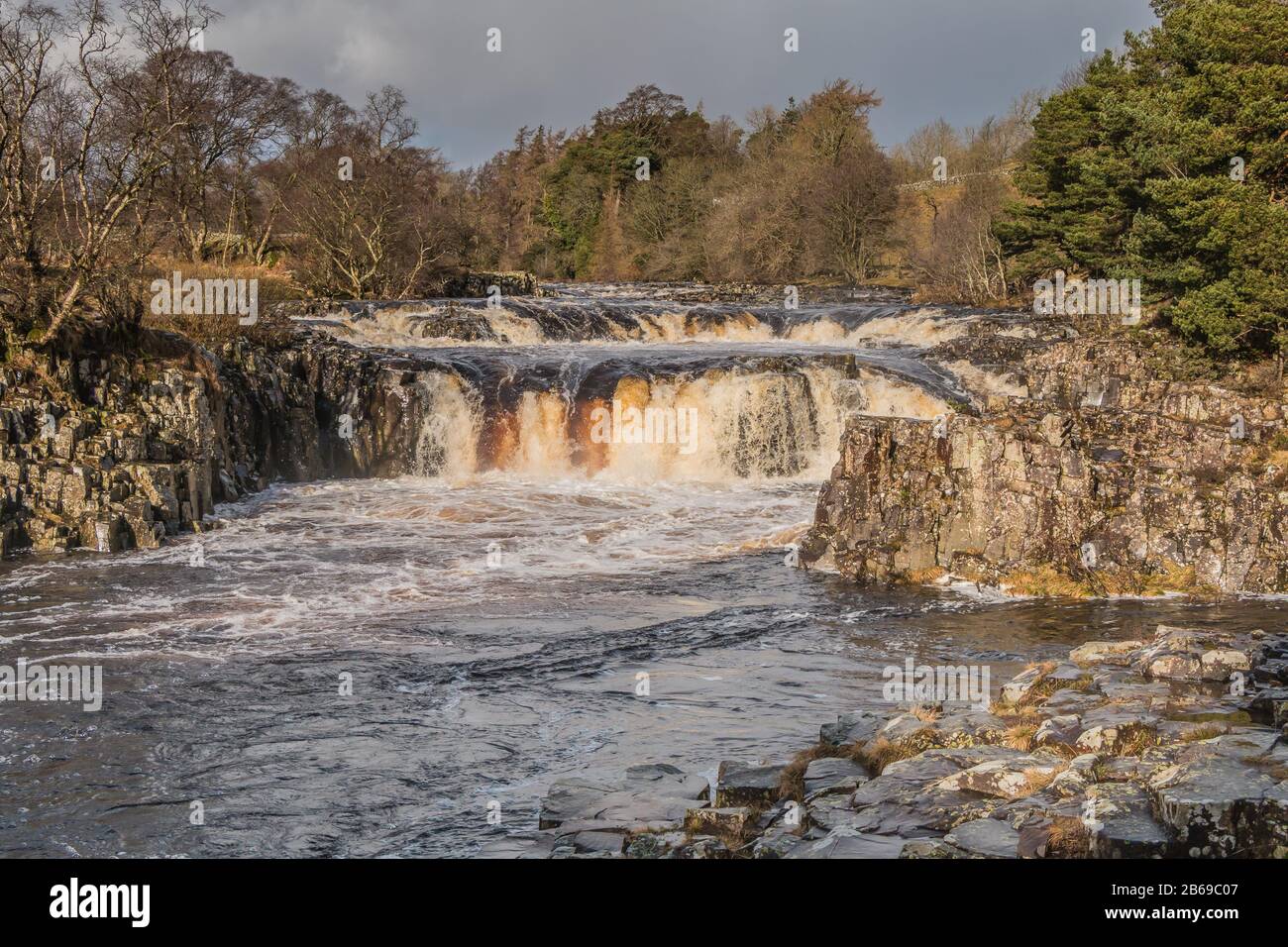 Low Force Waterfall, River Tees, Upper Teesdale, UK Stock Photo - Alamy