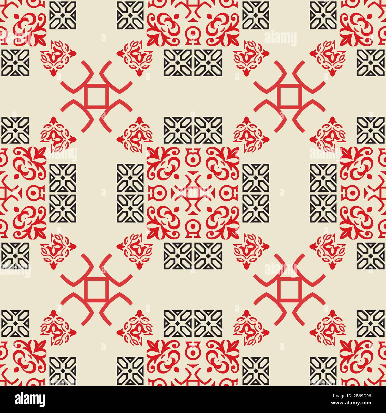 Seamless ornament pattern vector tile for multipurpose use in design ...