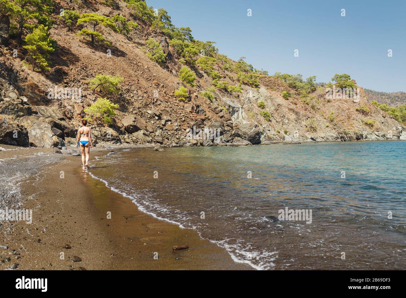 Mediterranean sea coast landscape with beautiful nature in Turkey Stock ...