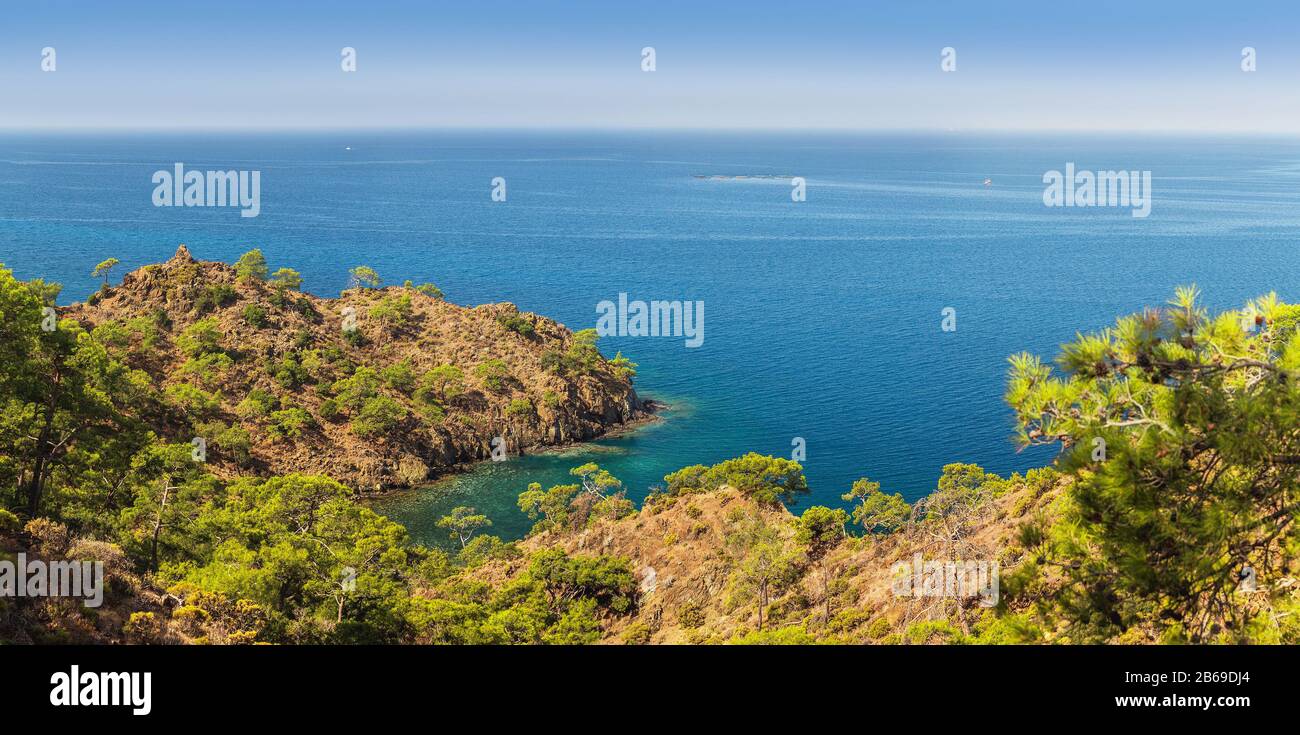 Mediterranean sea coast landscape with beautiful nature in Turkey Stock ...
