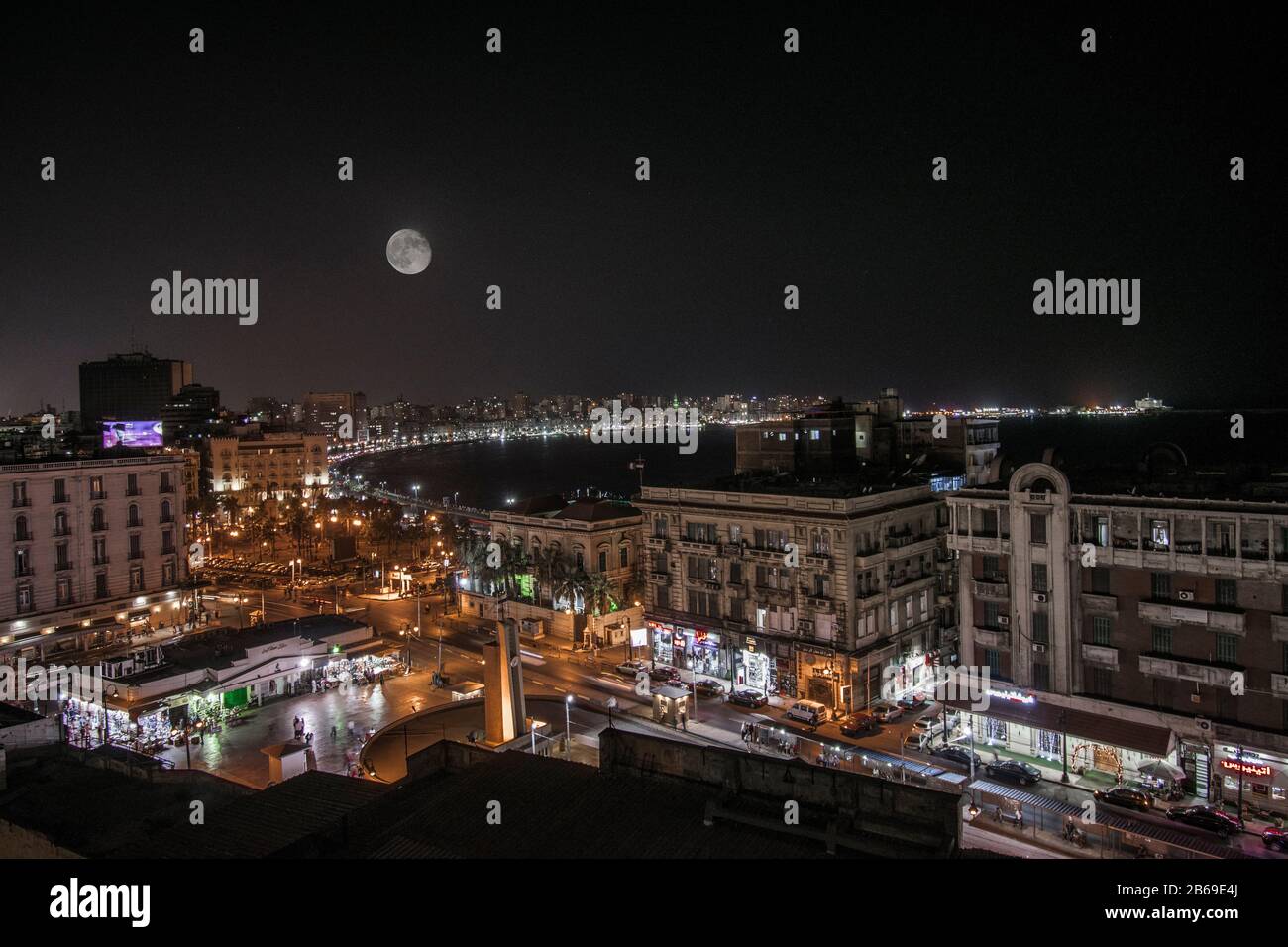 Corniche mediterranean coast alexandria hi-res stock photography and ...