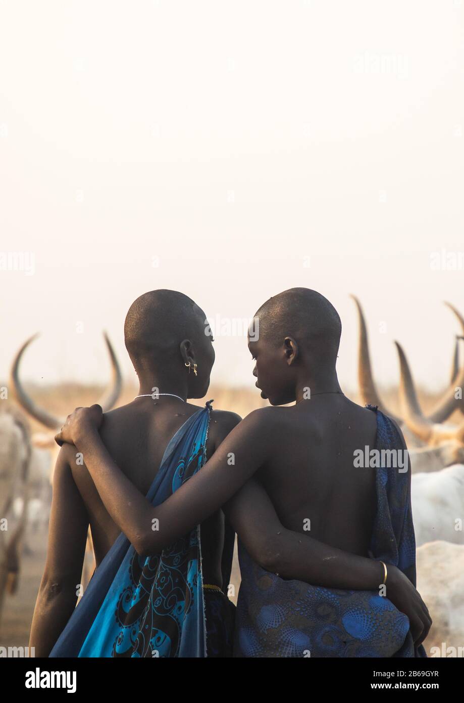 Portrait of Mundari tribe young women, Central Equatoria, Terekeka ...