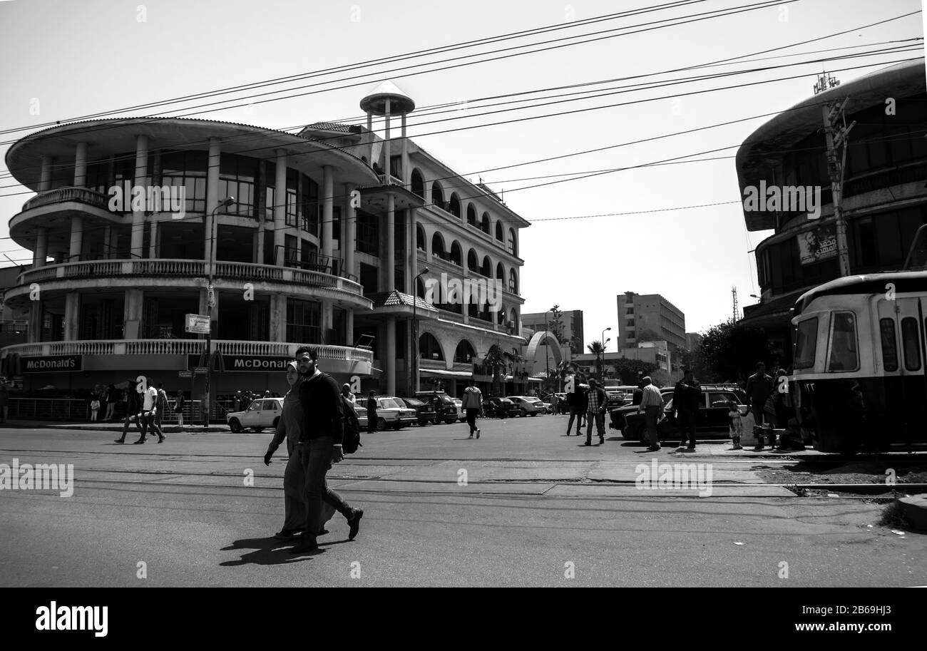 Alexandria, Egypt street photo of al-ittihad club at el-shatby with ...