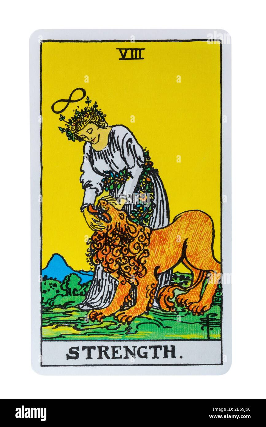 Strength tarot card from the Rider Tarot Cards designed by Pamela ...